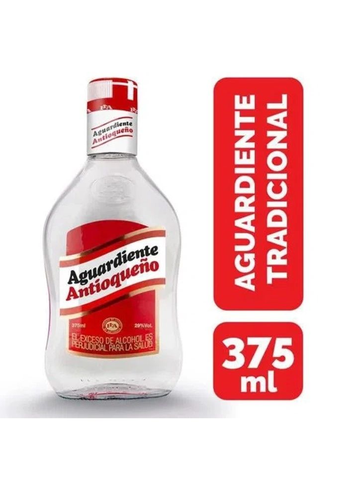 Aguardiente Antioqueño tapa roja 375 ml