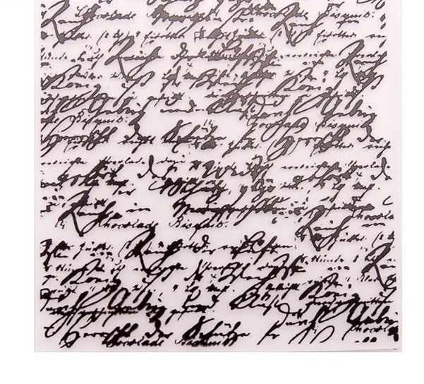 Unbranded Word Script Embossing Folder