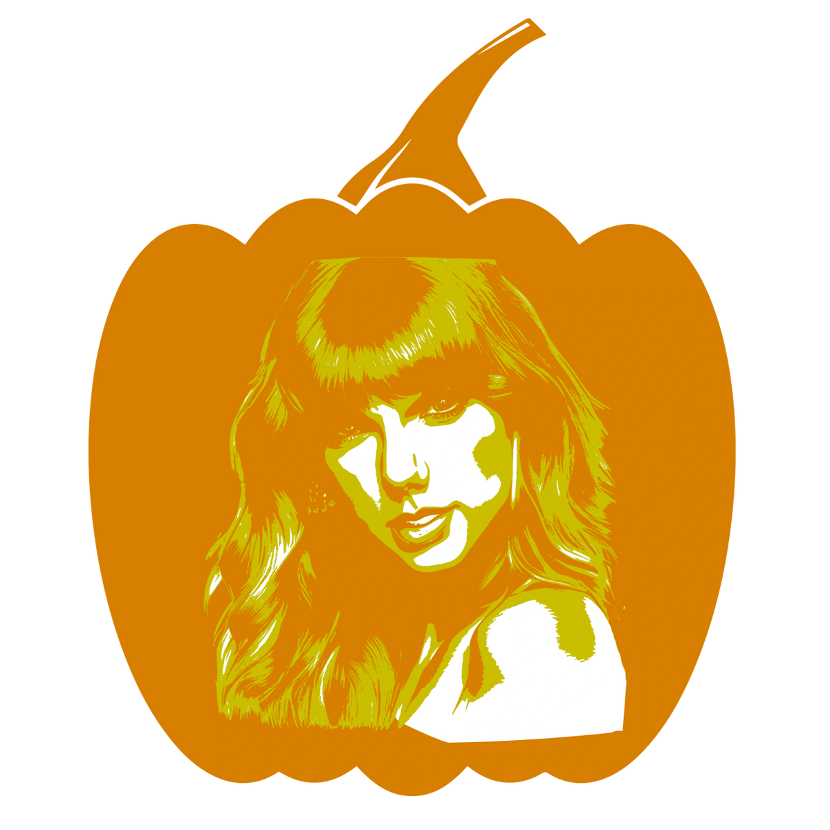 Taylor Swift Pumpkin Carving Pattern – Designed by Karrah Youngblood