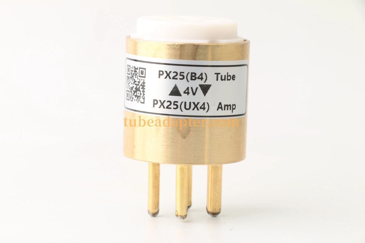 PAIR 2PC Gold plated KR UX4 PX25(Bottom) TO PX25 B4(TOP) tube converter ...