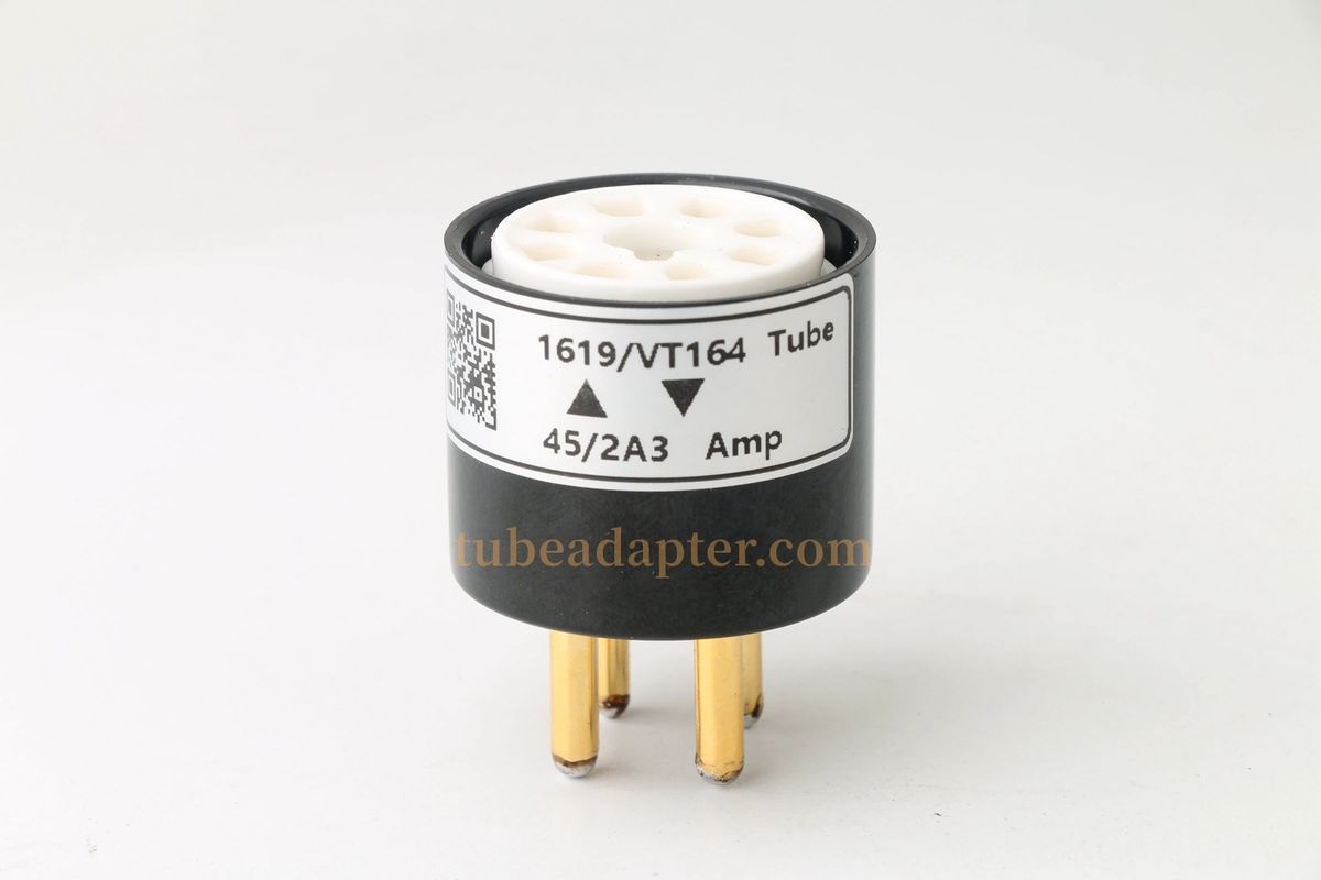 PAIR 2PC 45 2A3 TO 1619 VT164 TUBE CONVERTER ADAPTER FOR YOUR TUBE AMPLIFIER