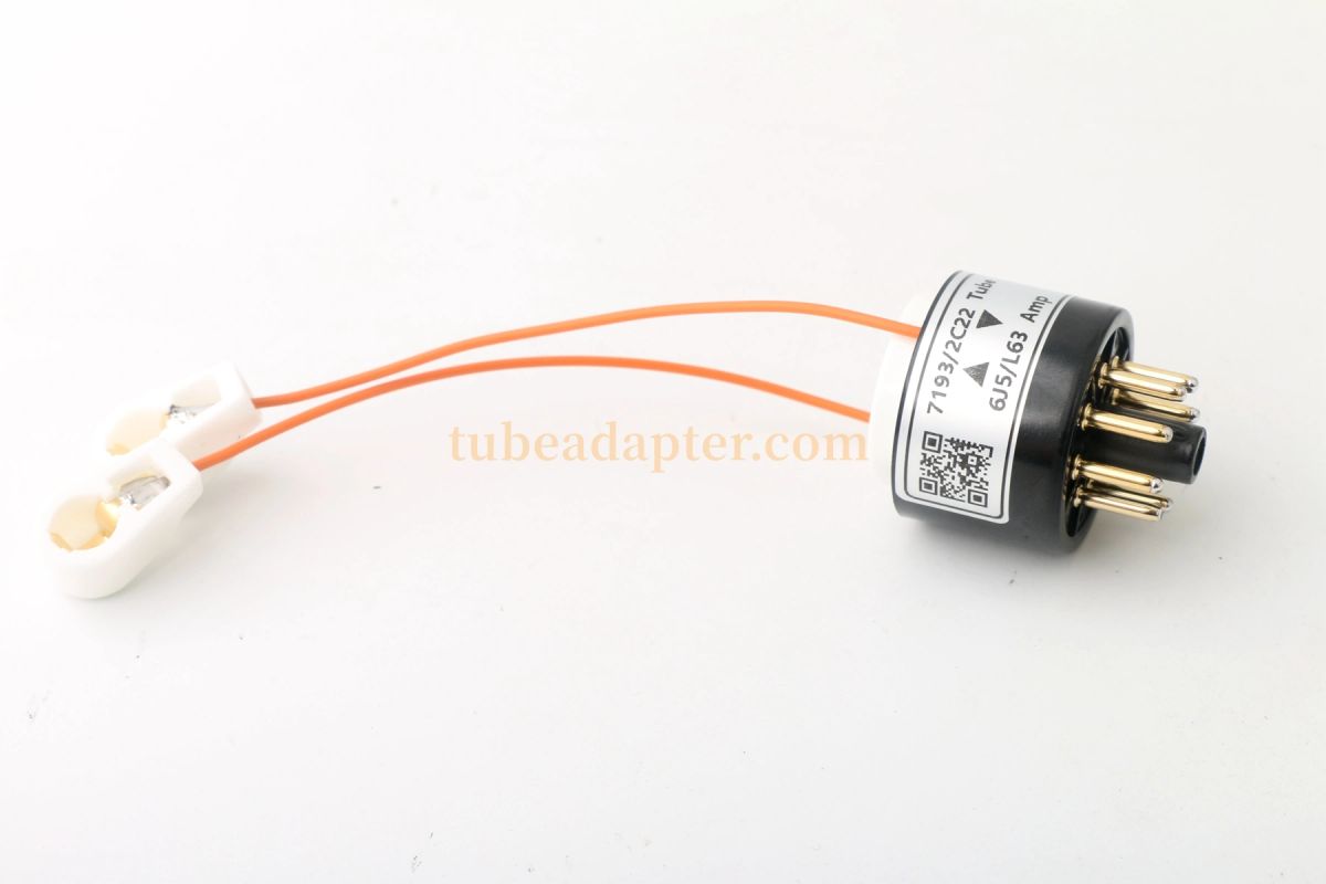 PAIR 2PC 6J5 L63 TO 7193 6C8P 2C22 Tube converter adapter