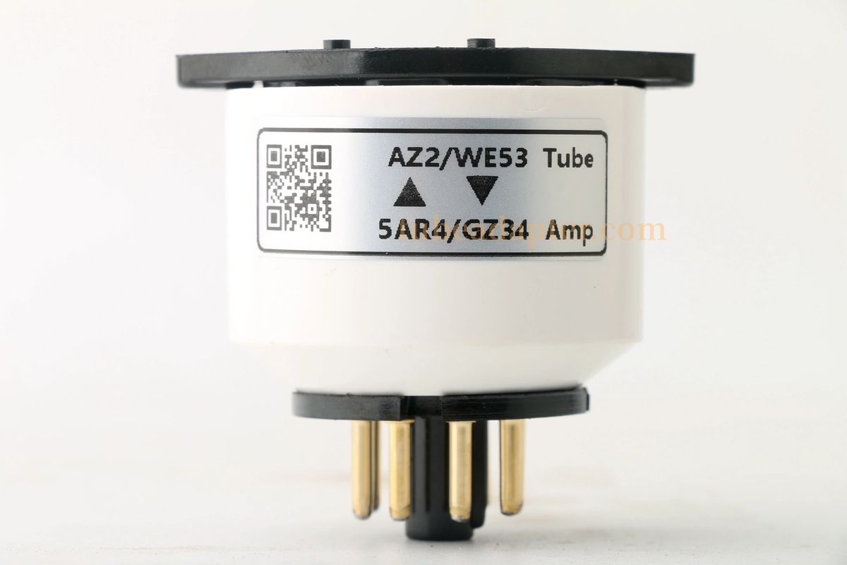 PAIR 2PC 5AR4 GZ34 5U4 TO AZ2 WE53 TUBE CONVERTER ADAPTER FOR YOUR TUBE ...