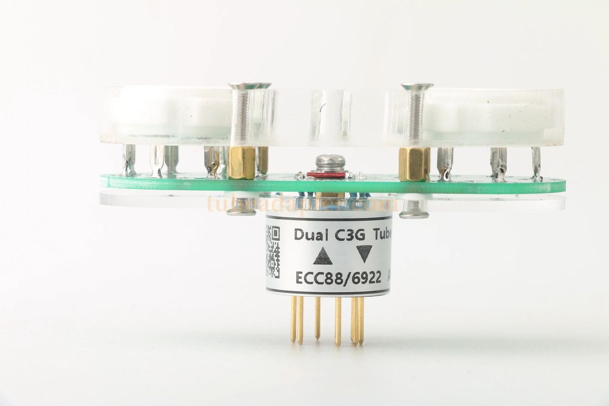 PAIR 2PC 6922 ecc88 6n6 TO C3G tube converter adapter