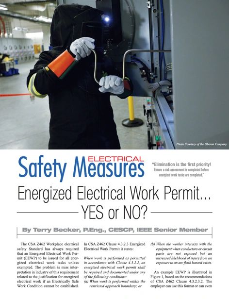 Energized Electrical Work Permit - YES or NO?