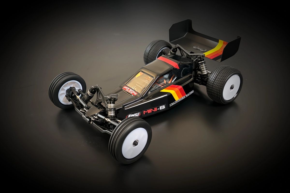 Retro-mod body and wing (clear) for the Losi Mini-B