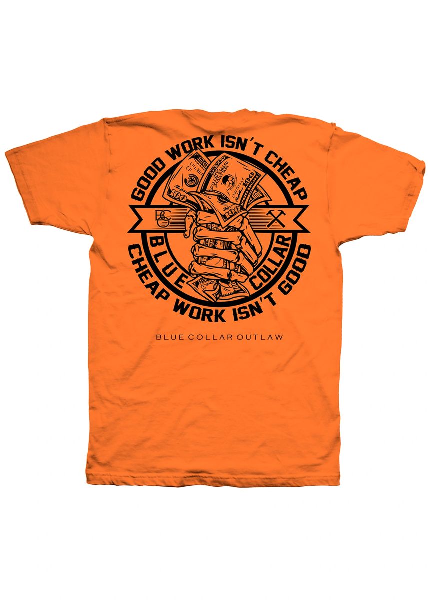 Good Work Mens Orange Tshirt