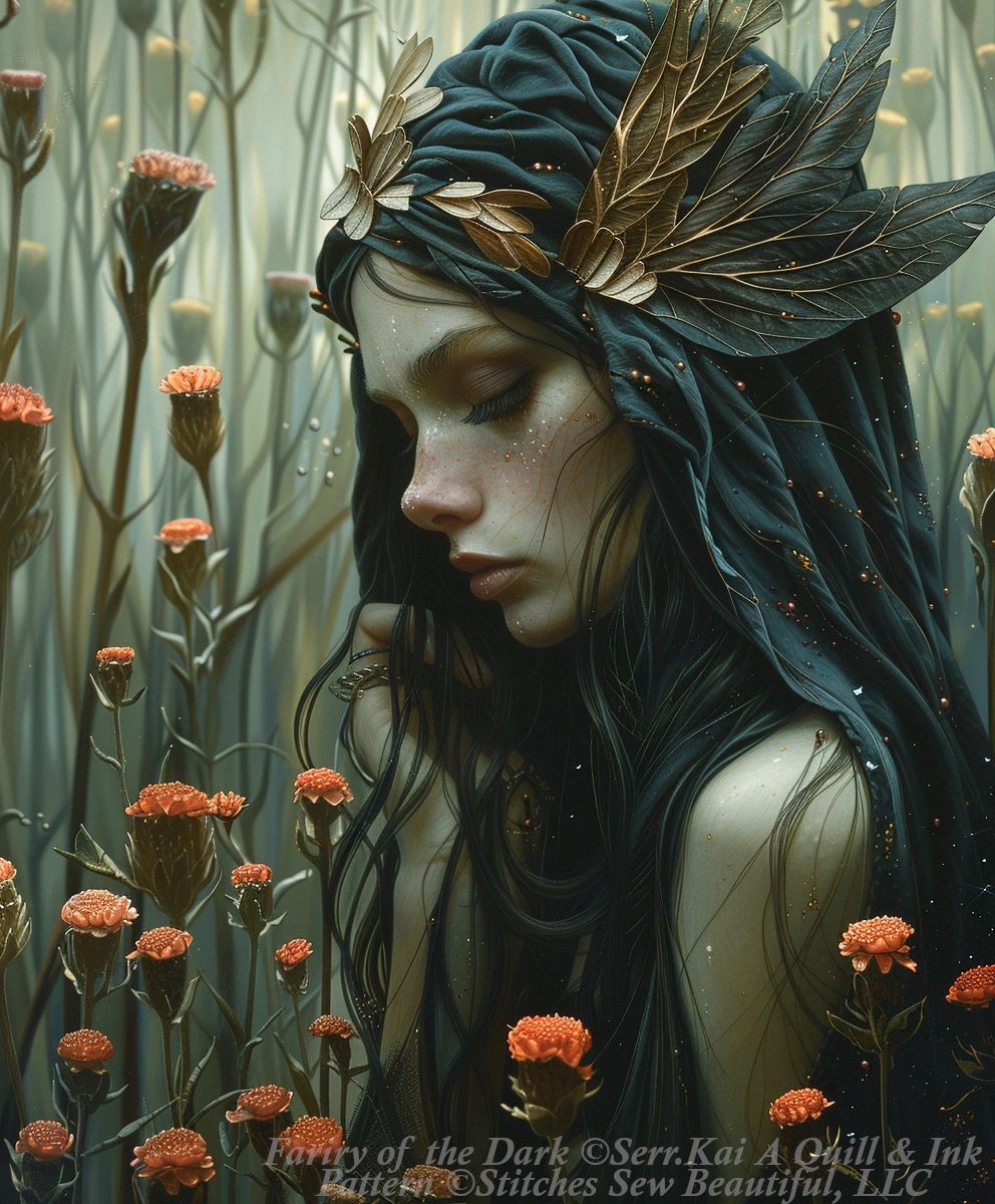 Fairy of the Dark cross stitch pattern by Serr.Kai A Quill & Ink