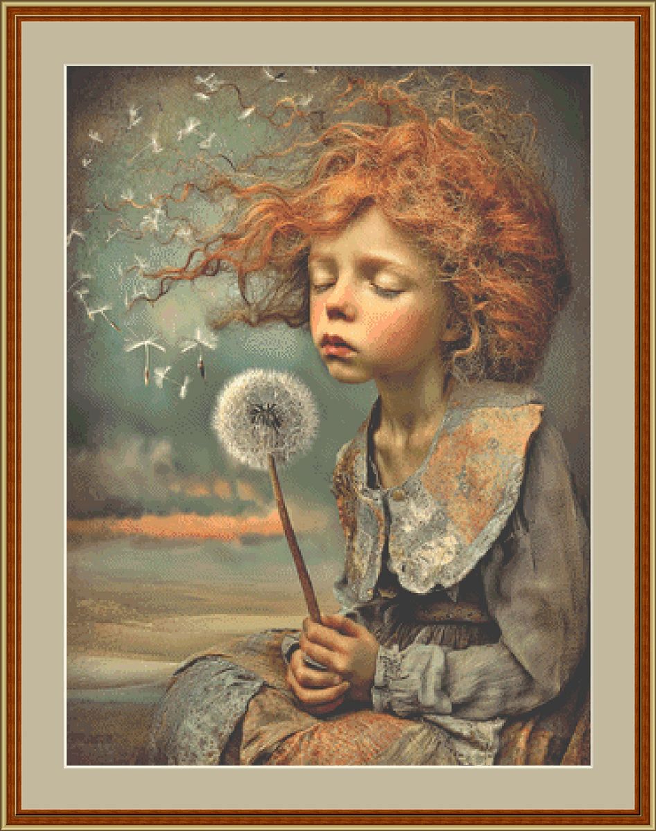 Make a Wish counted cross stitch pattern by Bryna T Art & Design