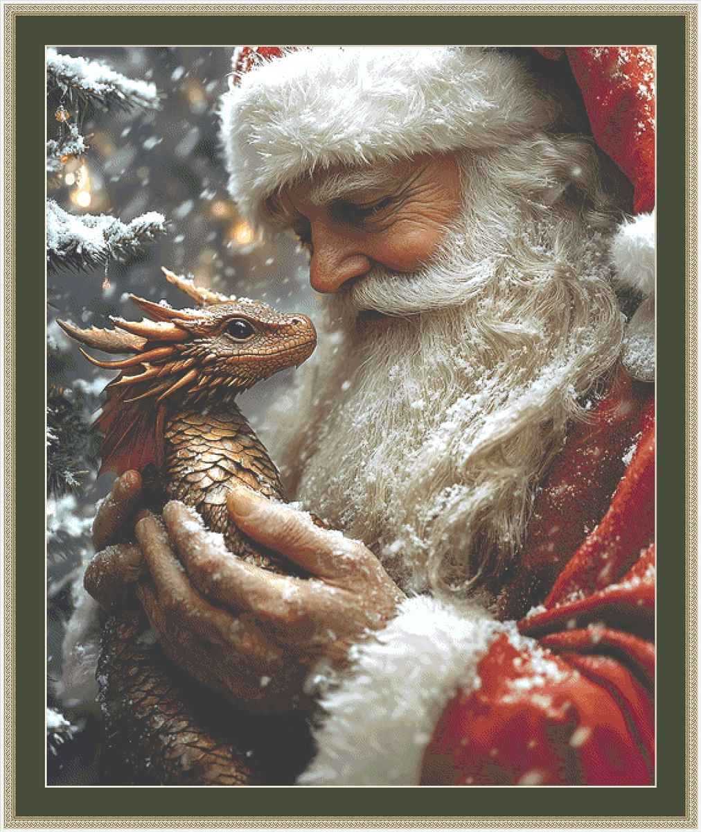 Santa's Gift (Max Size/Color) counted cross stitch pattern by Serr.Kai ...