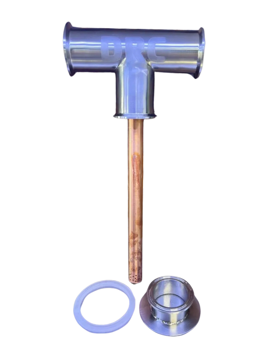 Infusion Tee with Copper Down Pipe