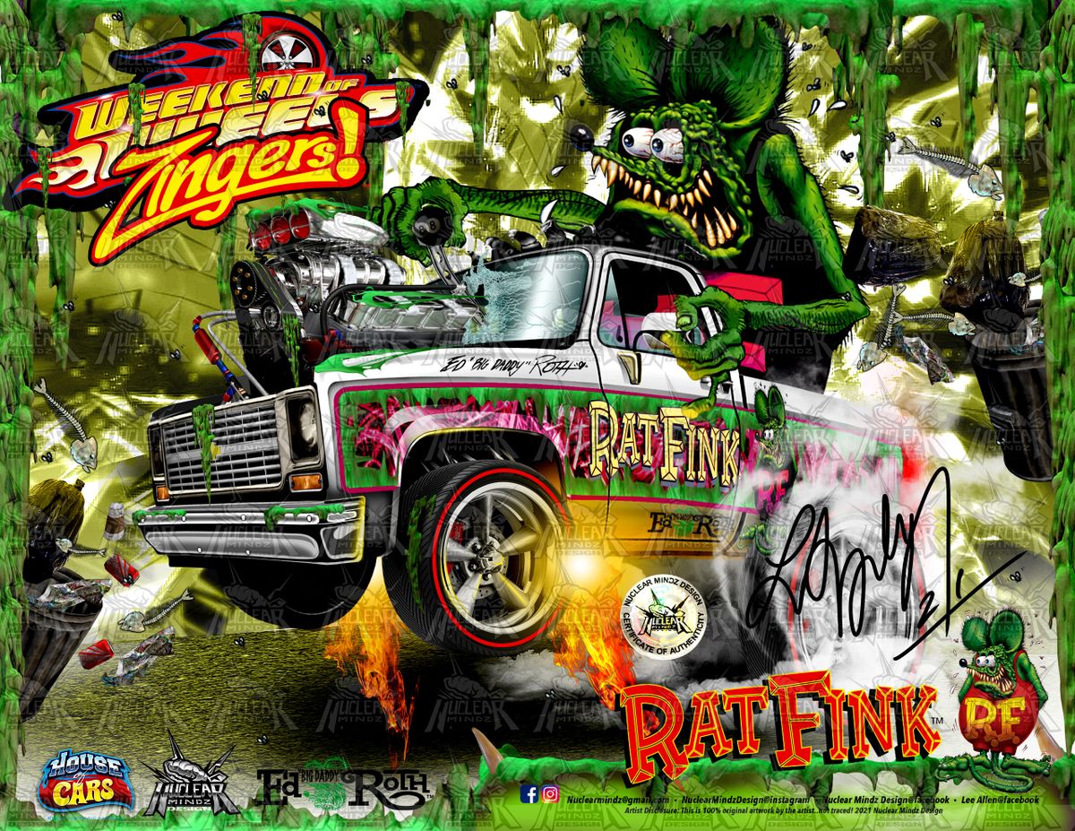 Nuclear MIndz Design Lee Allen X Johnny Lightning X Rat Fink X Weekend ...