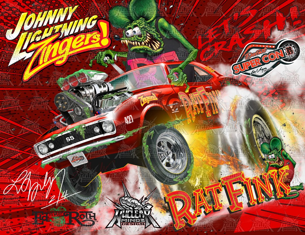 Nuclear Mindz Design Lee Allen X Johnny Lightning X Rat Fink X Supercon ...
