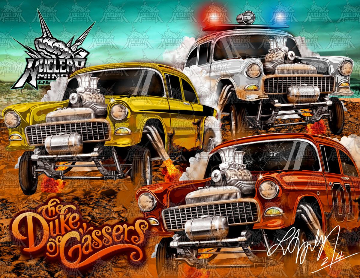 Nuclear Mindz Design Lee Allen 2022 Weekend Of Wheels "Duke Of Gassers ...