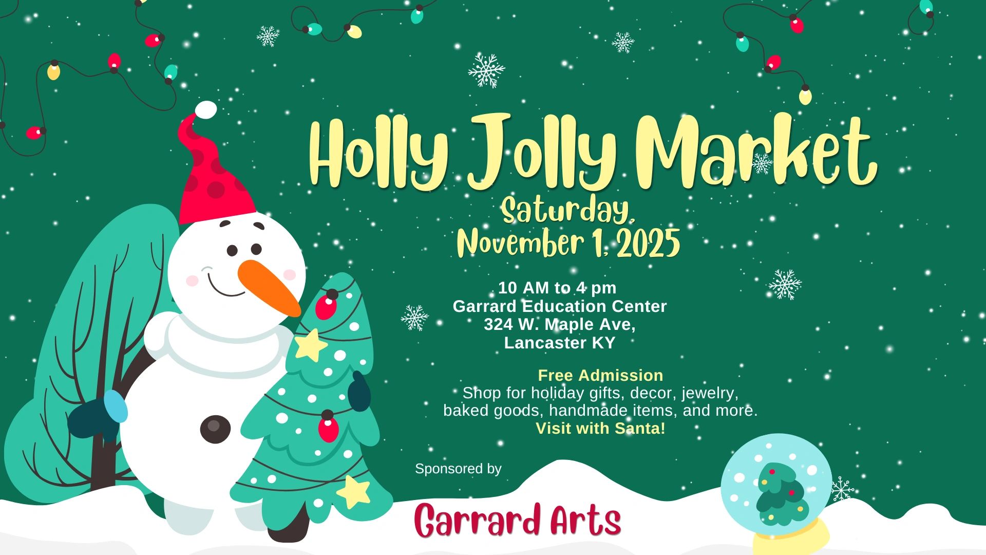 Plan to Attend the Holly Jolly Market on November 1