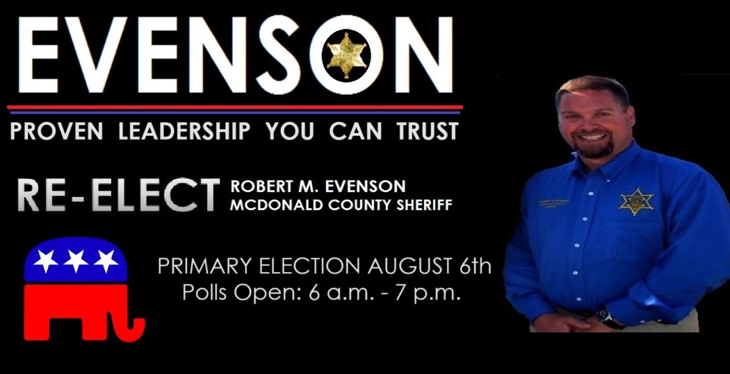 Re-elect Sheriff Evenson