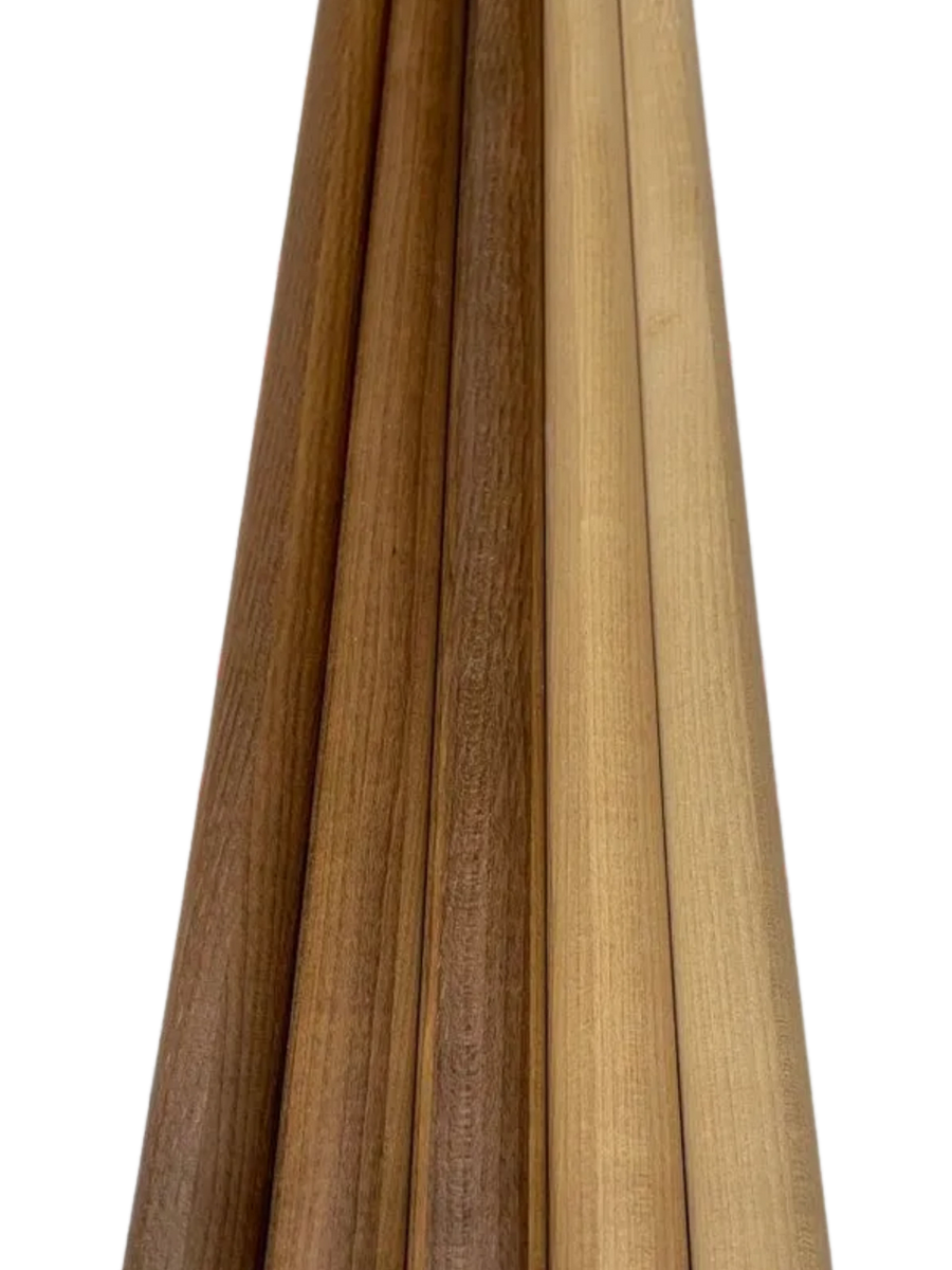 Roasted/ Torrified Maple Radial Laminated Finish Cut Pro Taper Shaft ...