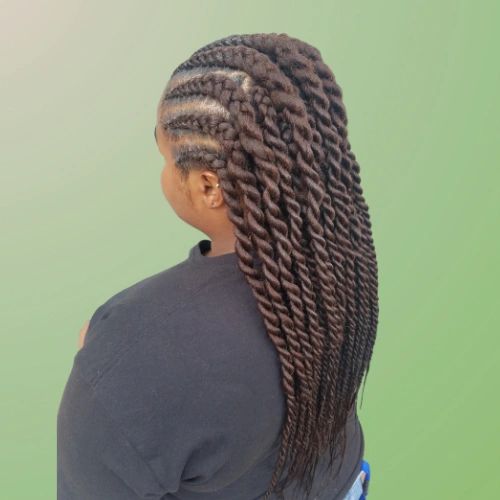 CORNROWS with twists