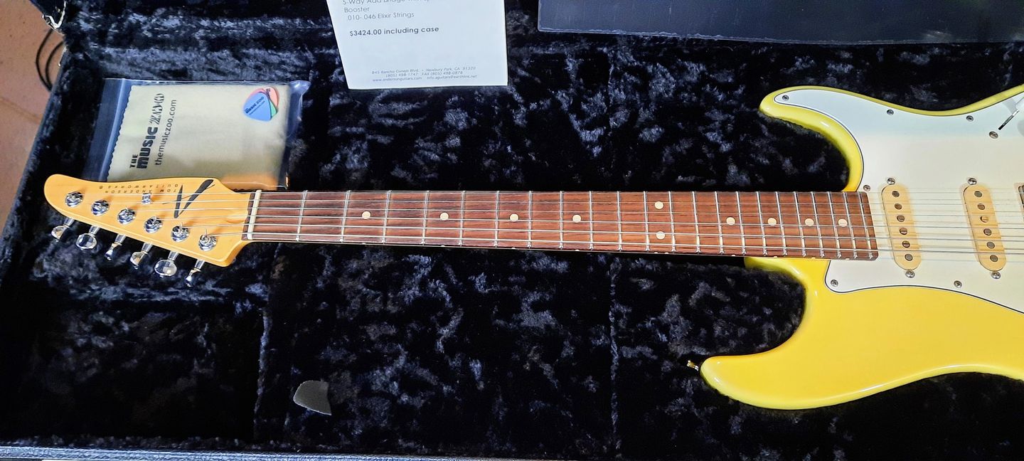 Sold - Tom Anderson Icon Classic Strat - Mellow Yellow | The Gear Page