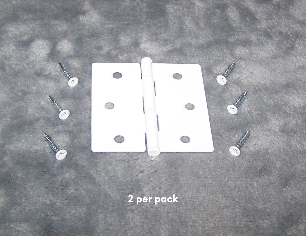 Plantation Shutter Hinge 2 1/2 Inch X 2 1/2 Inch (WG) White Gloss