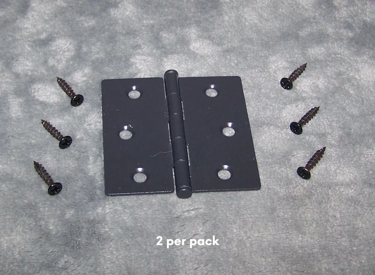 Plantation Shutter Hinge 2 1/2 Inch X 2 1/2 Inch Black Satin Finish