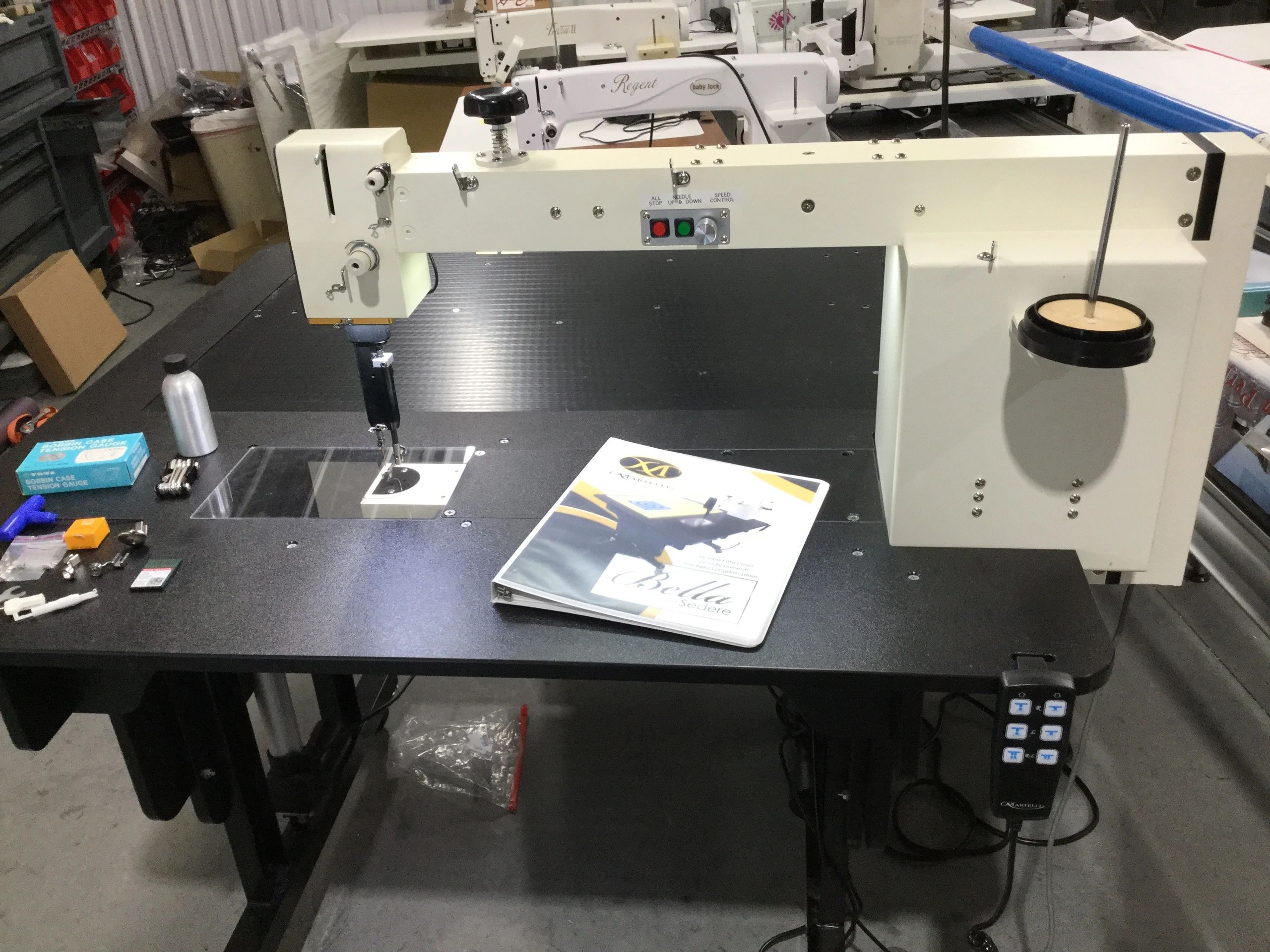 Martelli Bella Sedere Quilting Machine with Tilt - Lift Table