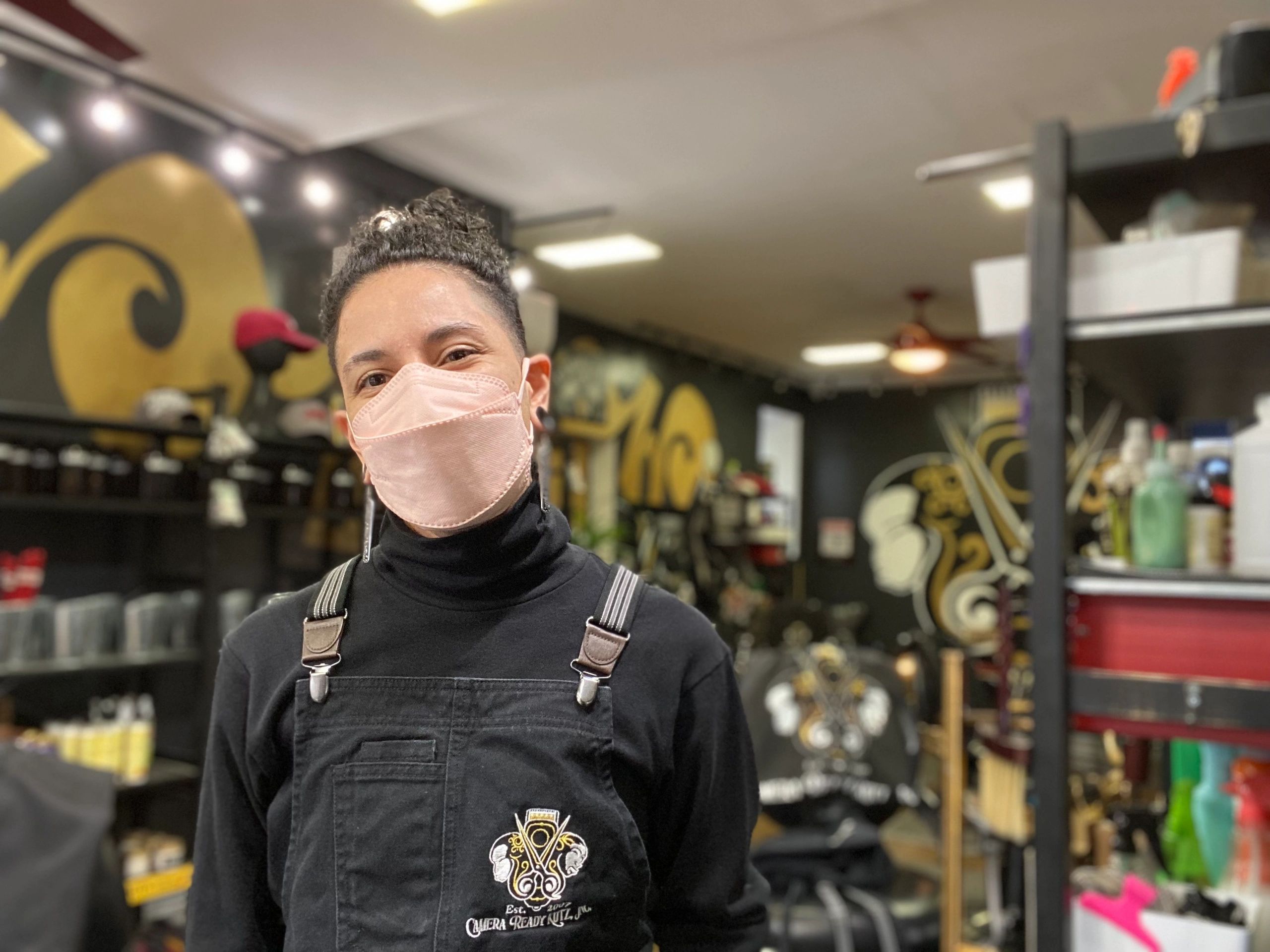 Turtle the Barber in Brooklyn, New York