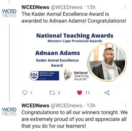 Kader Asmal Award of Excellence