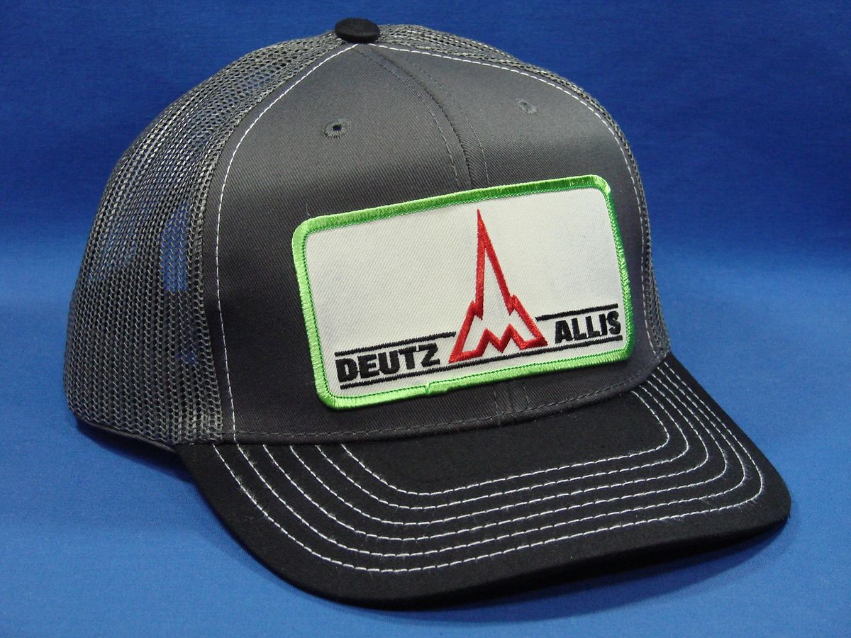 Deutz Allis Patch On A Black Bill With Charcoal Crown And Mesh Snapback Hat