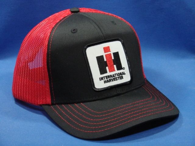 IH Black Hat With Red Mesh Back