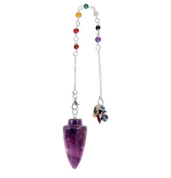 Pendulum Chakra Chain Curved Amethyst