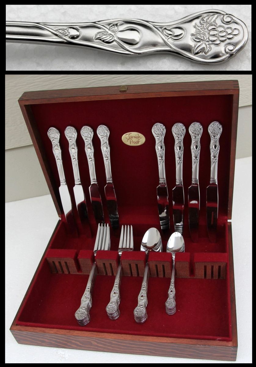 Service for 8 Napa Valley Stainless Flatware Fruit 40Pc Set