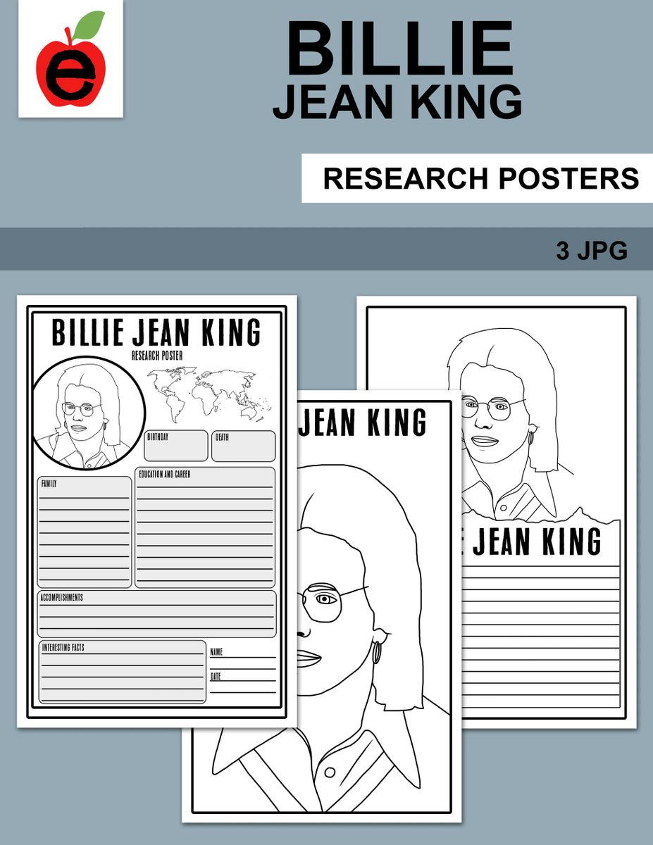 Billie Jean King Research Posters