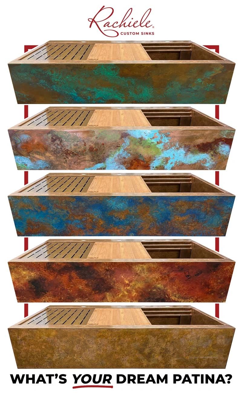Copper Patina on Copper Farm Sinks - What is Your Dream Patina?