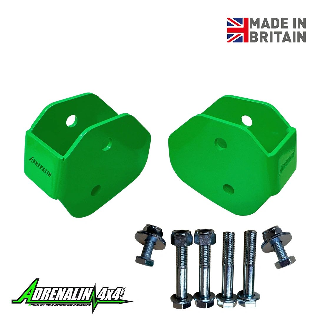 Rear shock mount relocation brackets for all Discovery 2 models