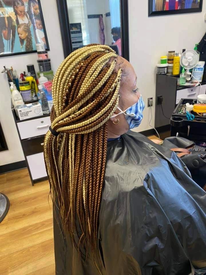 Small Mid Back Box braids