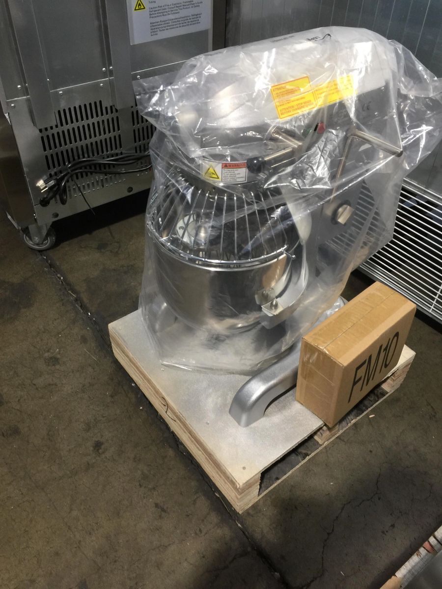 Commercial 10 Quart Planetary Mixer Heavy Duty 3 Attachments Included