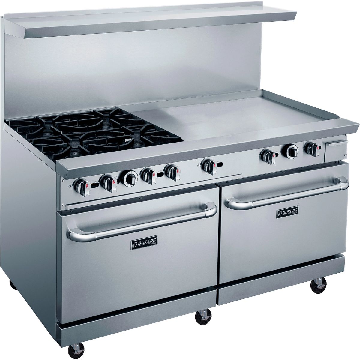 Dukers DCR60-4B36GM 60″ Gas Range with Four (4) Open Burners & 36 ...
