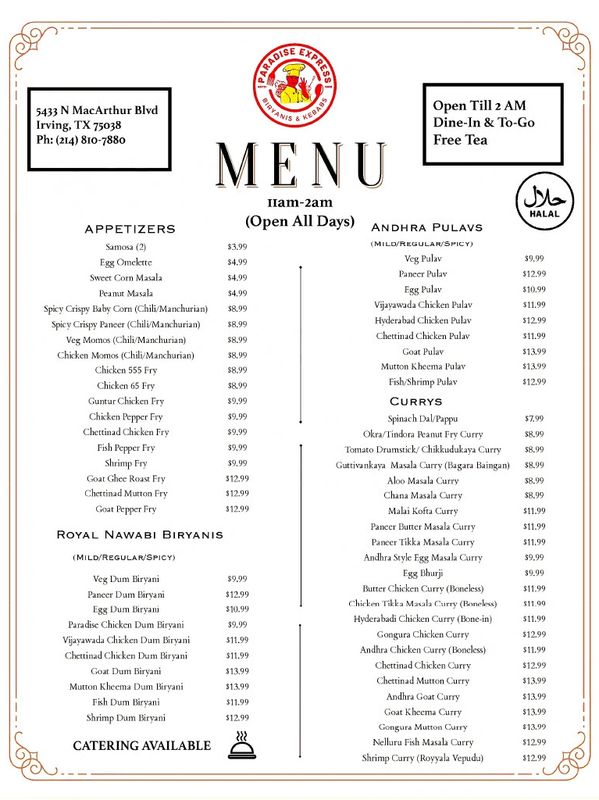 Paradise Express Biryanis & Kebabs