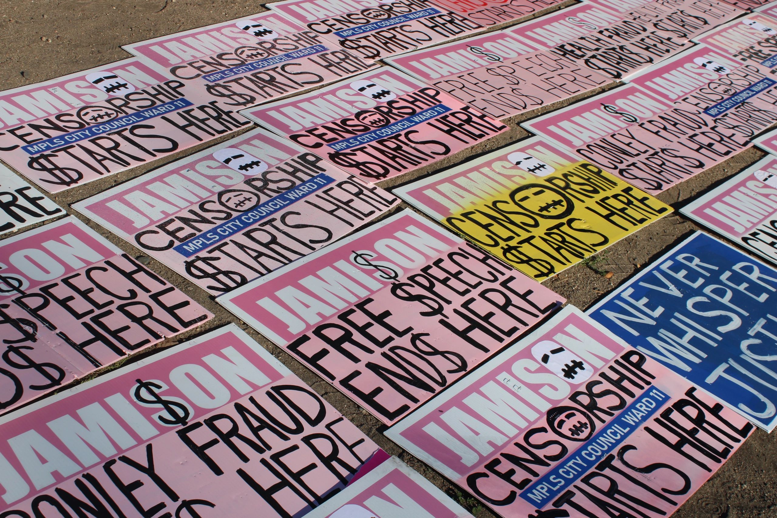 Jamison Whiting's Defaced Yard Signs, Explained