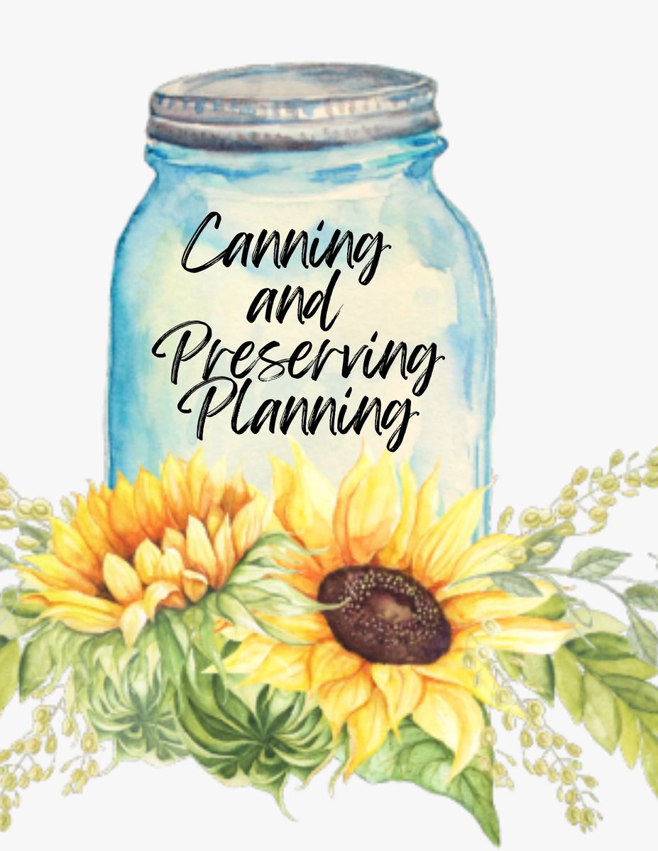 Canning And Food Preservation Planner - 33 Pages with Recipe Cards and ...