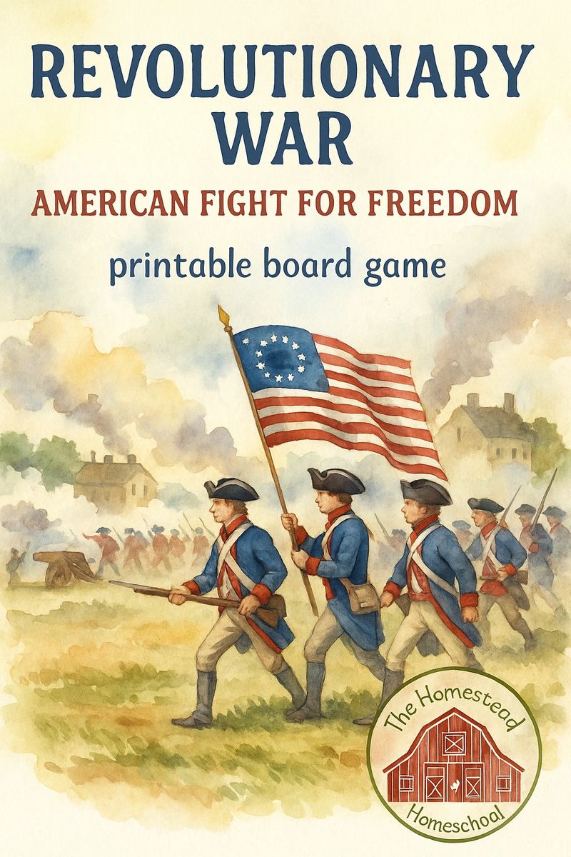 American Fight For Freedom: Revolutionary War Printable Board Game