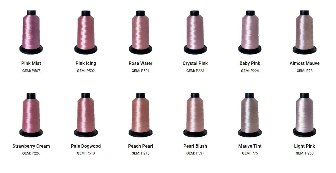 GEM Embroidery Thread - Pastel Colours