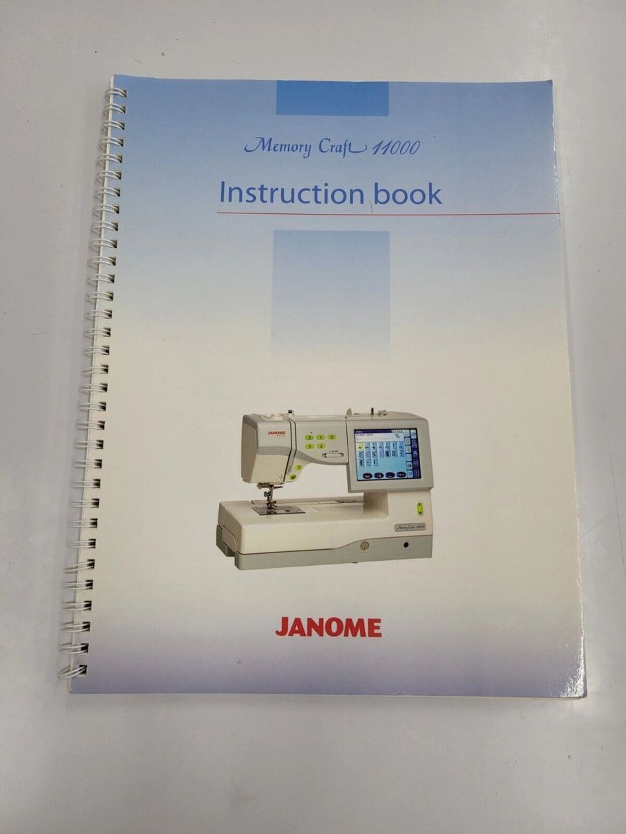 Janome memory craft manual