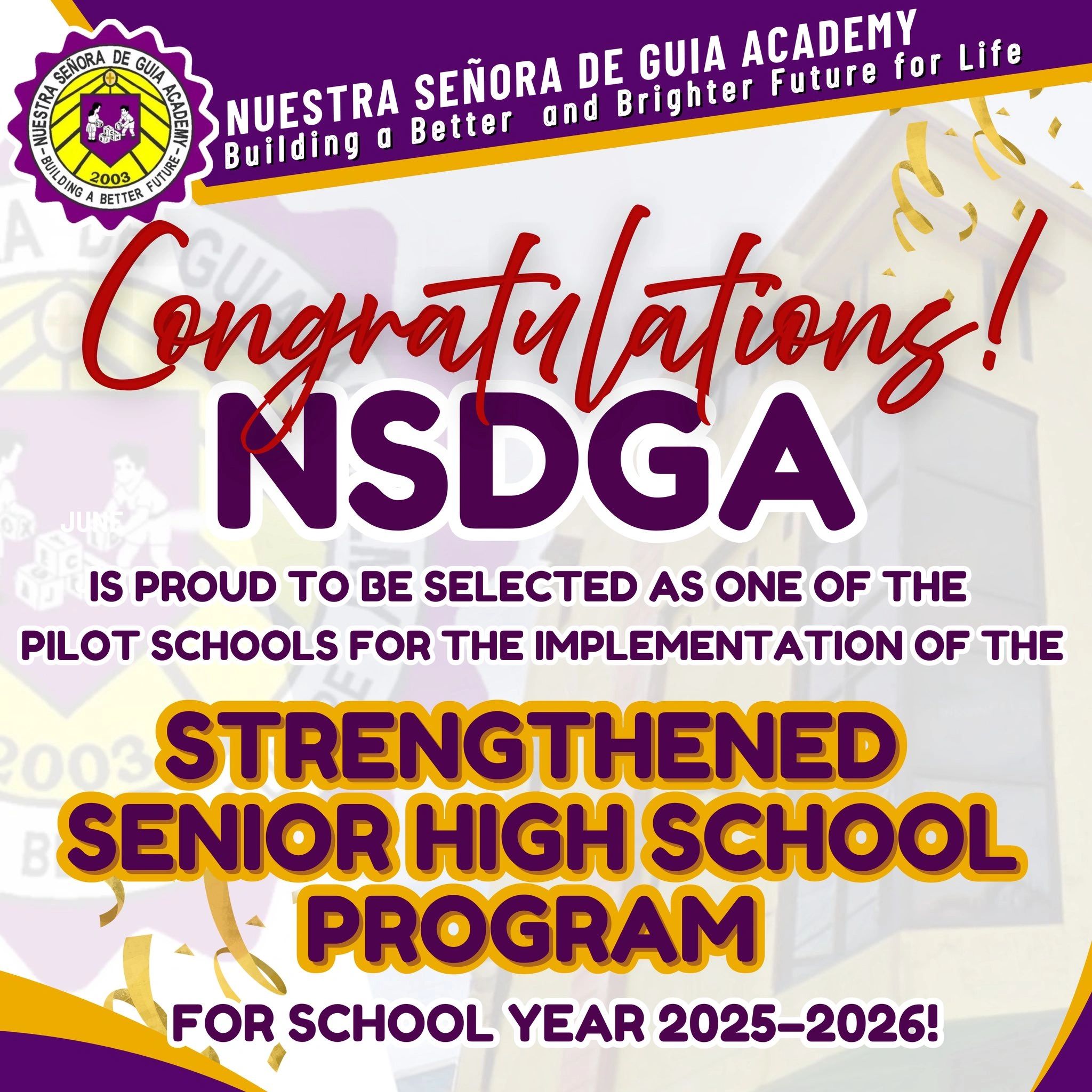 Strengthened SHS Program