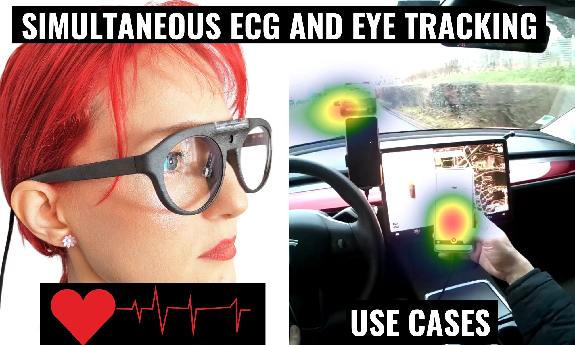 Simultaneous ECG and Eye Tracking : Use cases