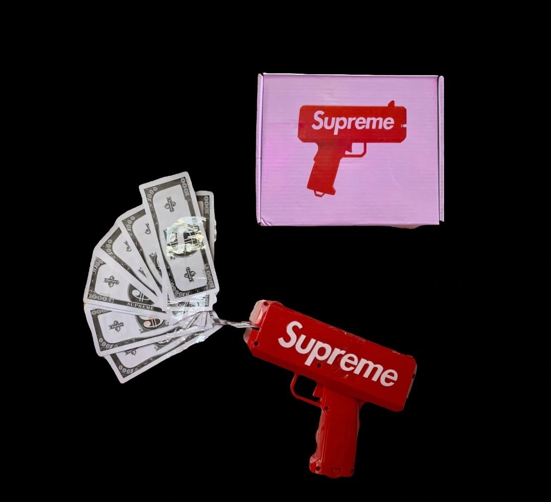 Lanzador de billetes color rojo