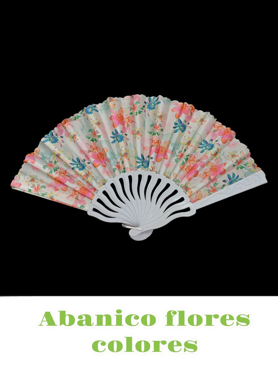 Abanico flores colores