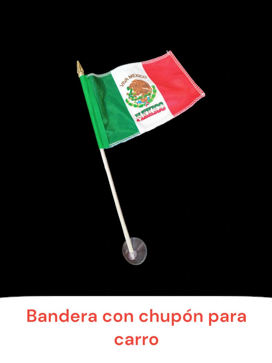 Bandera con chupón para carro