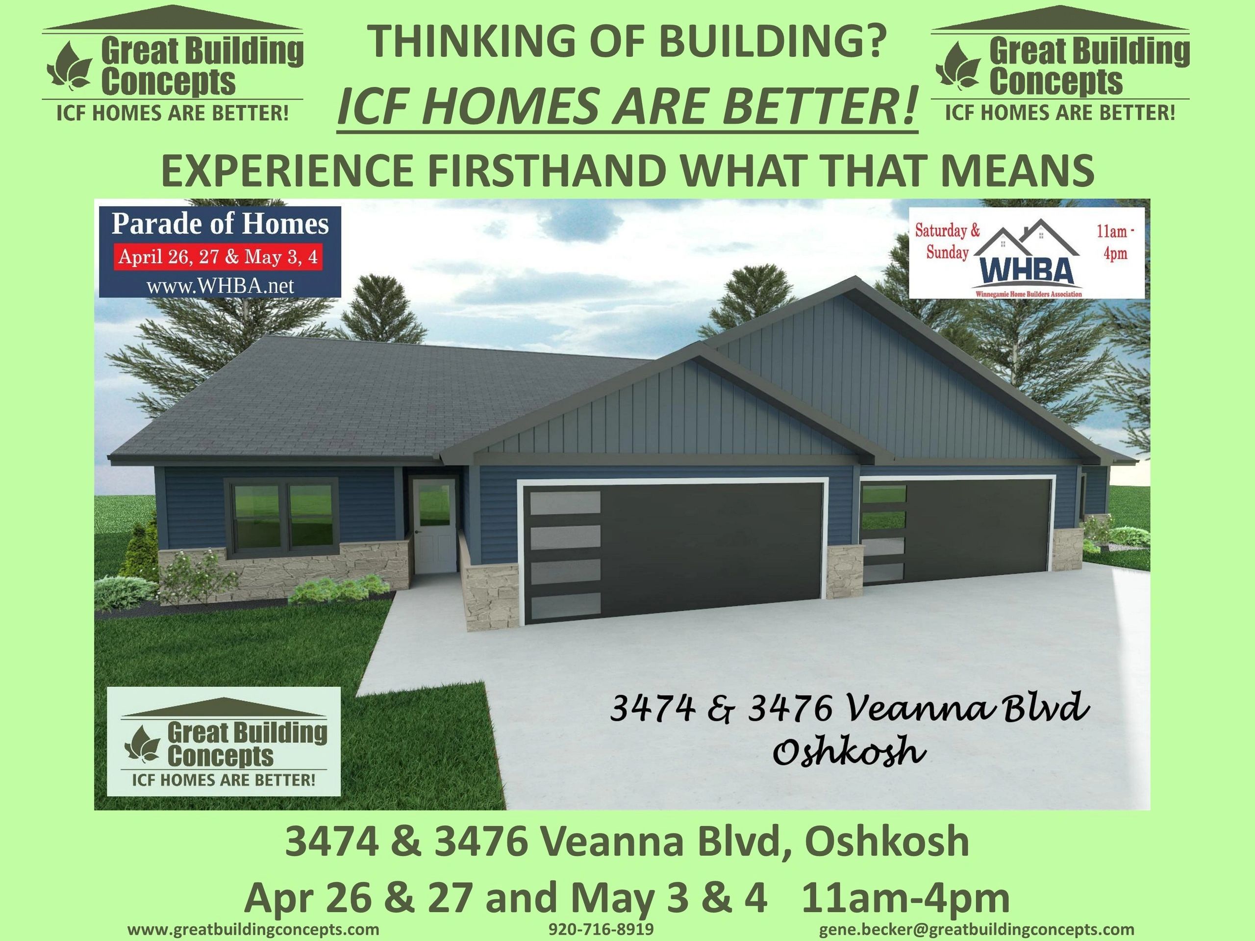 2025 WHBA Spring Parade of Homes: Visit GBC's FULL ICF Duplex